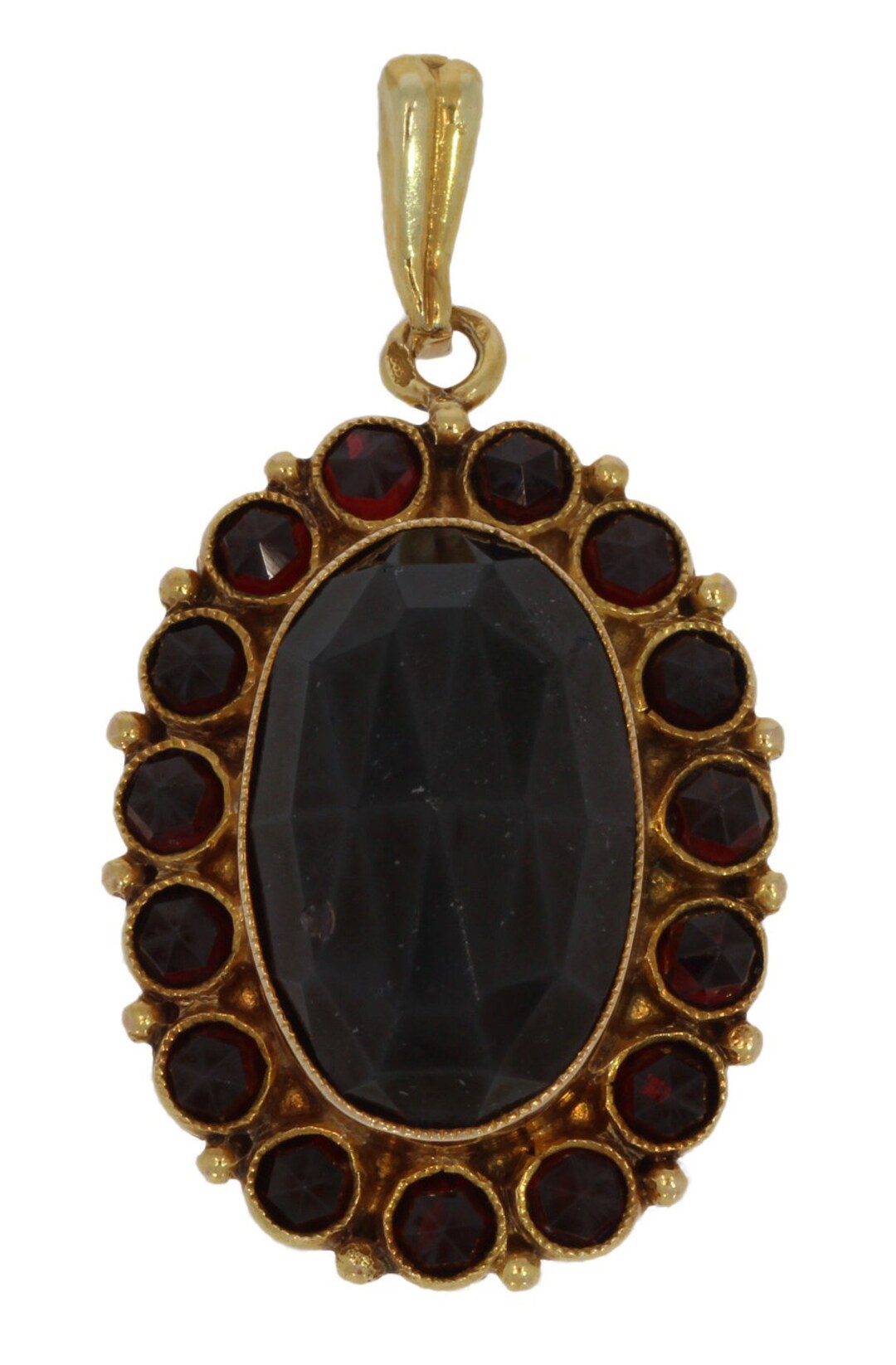 Antique Pendant With Garnets Handmade Entourage Pendant Set With ...
