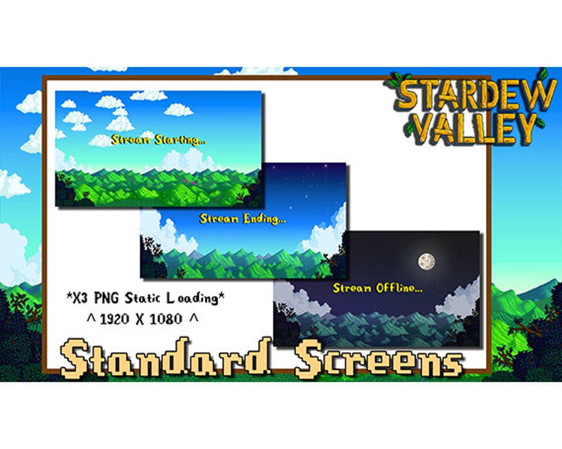 Cozy Stardew Valley Themed Twitch Static Loading Screens X3 | Twitch ...