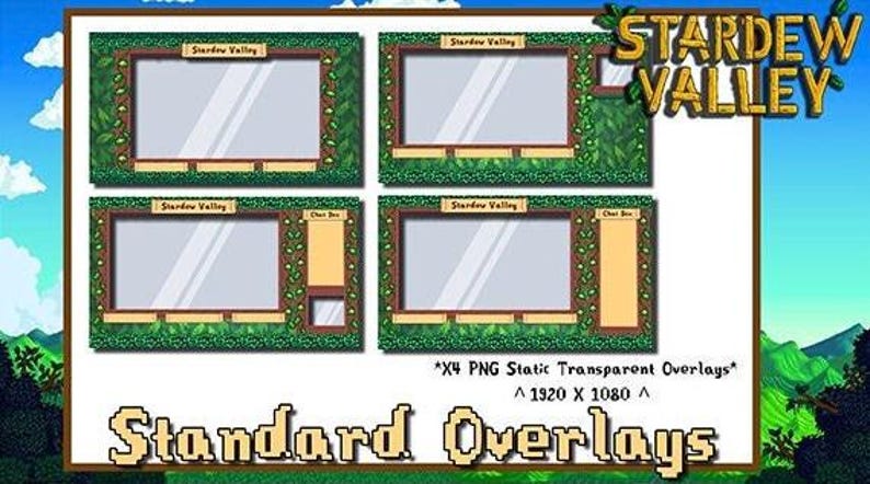 Cozy Stardew Valley Themed Twitch Overlays X4 Standard | Twitch ...