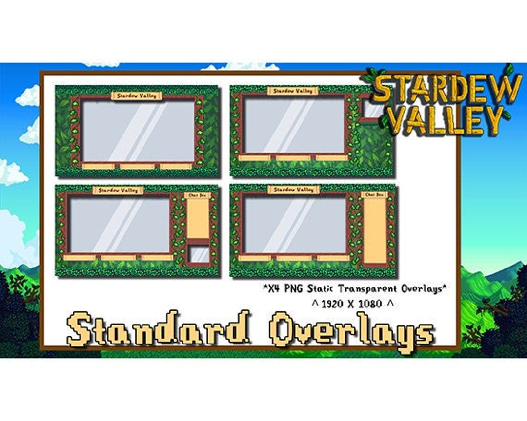 Cozy Stardew Valley Themed Twitch Overlays X4 Standard | Twitch ...