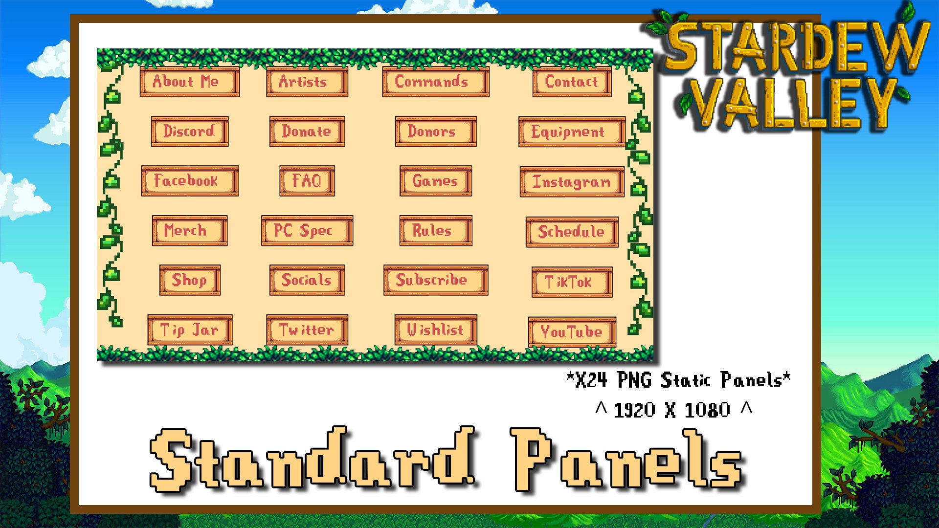 Cozy Stardew Valley Themed Twitch Standard Package | Twitch Streaming ...