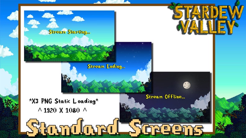 Cozy Stardew Valley Themed Twitch Static Loading Screens X3 | Twitch ...