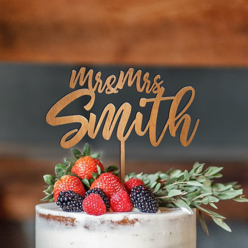 Mr and Mrs Cake Topper - Etsy