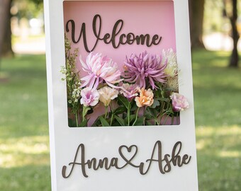Welcome Sign With Flower Box - Etsy