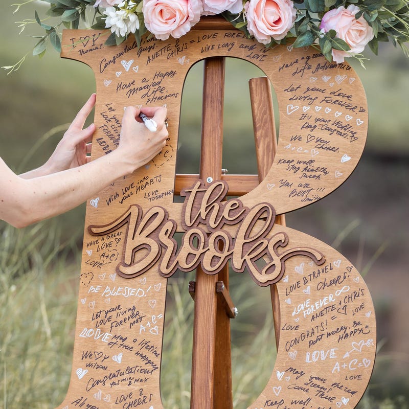Initial Guest Book - Etsy