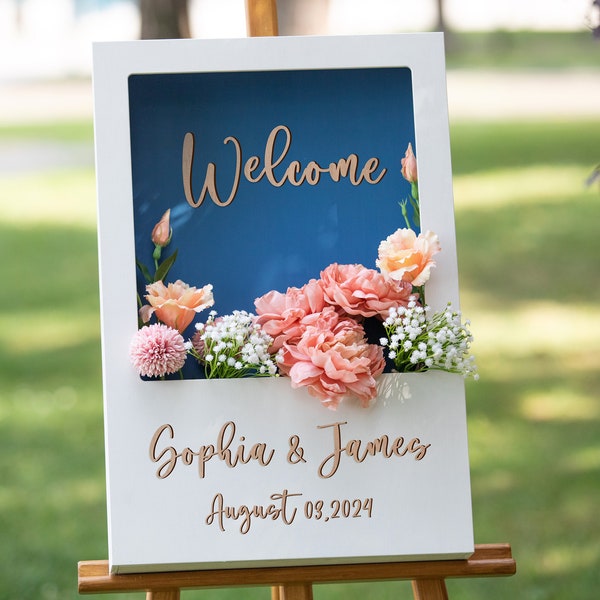 Welcome Sign With Flower Box - Etsy