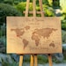 World Map Guest Book Wedding, Wooden Guest Book Sign, Map Guest Book ...