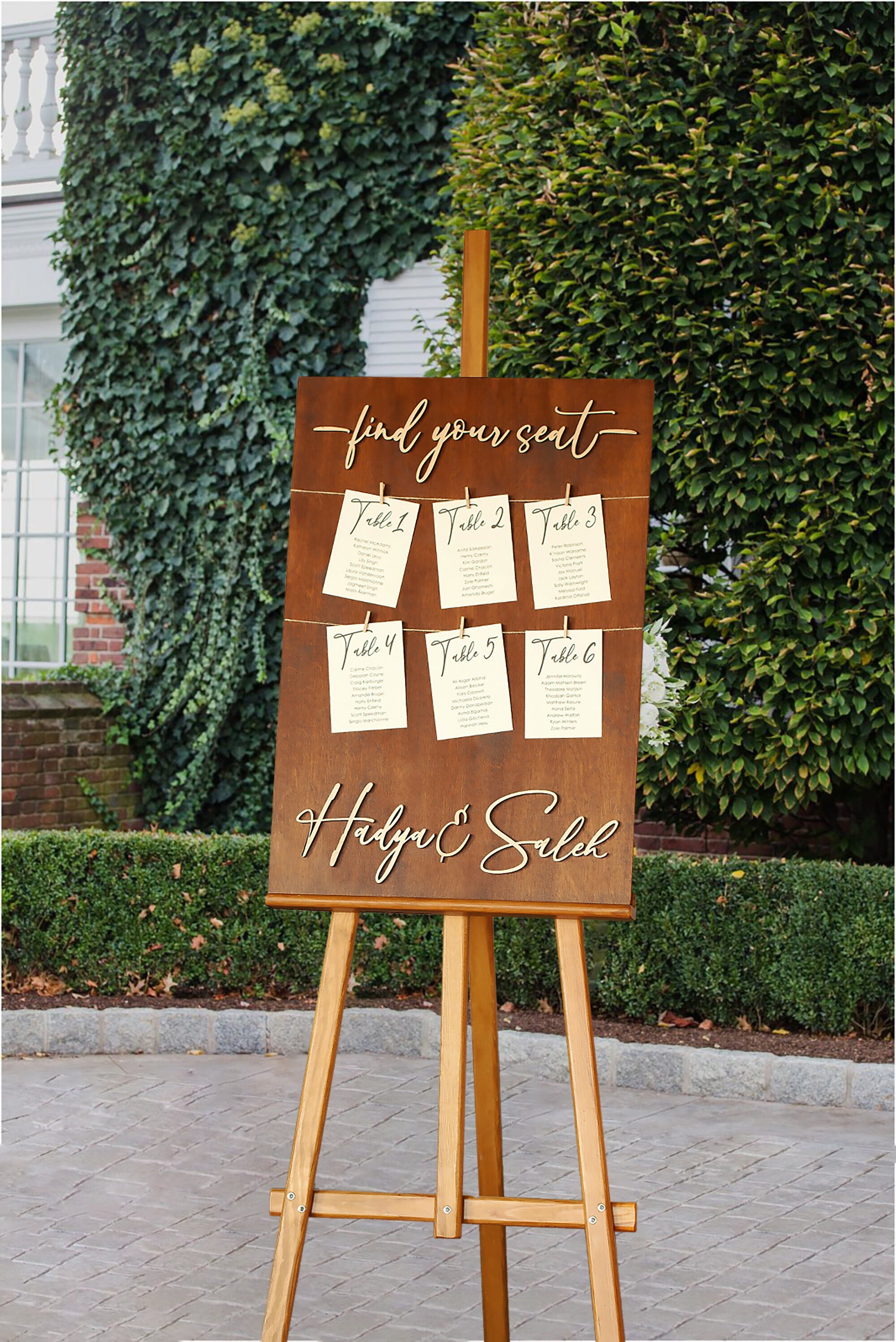 Wooden Table Plan Board