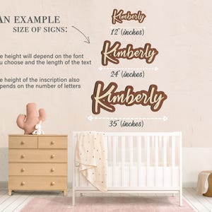 Custom Wooden Name Sign for Nursery, Personalized Baby Name Wall Decor ...
