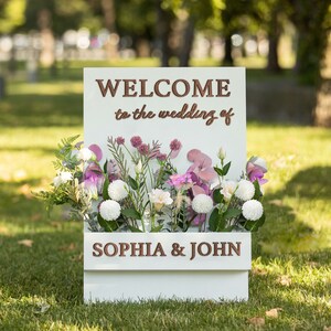 Personalized Flower Box Welcome Sign Ideal Wedding Couple Gift ...