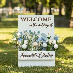 Personalized Flower Box Welcome Sign, Custom Boho Wedding Decor, Custom ...