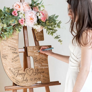 Guest Book Alternative, Custom Wooden Name Sign Wedding, Wedding Guest ...