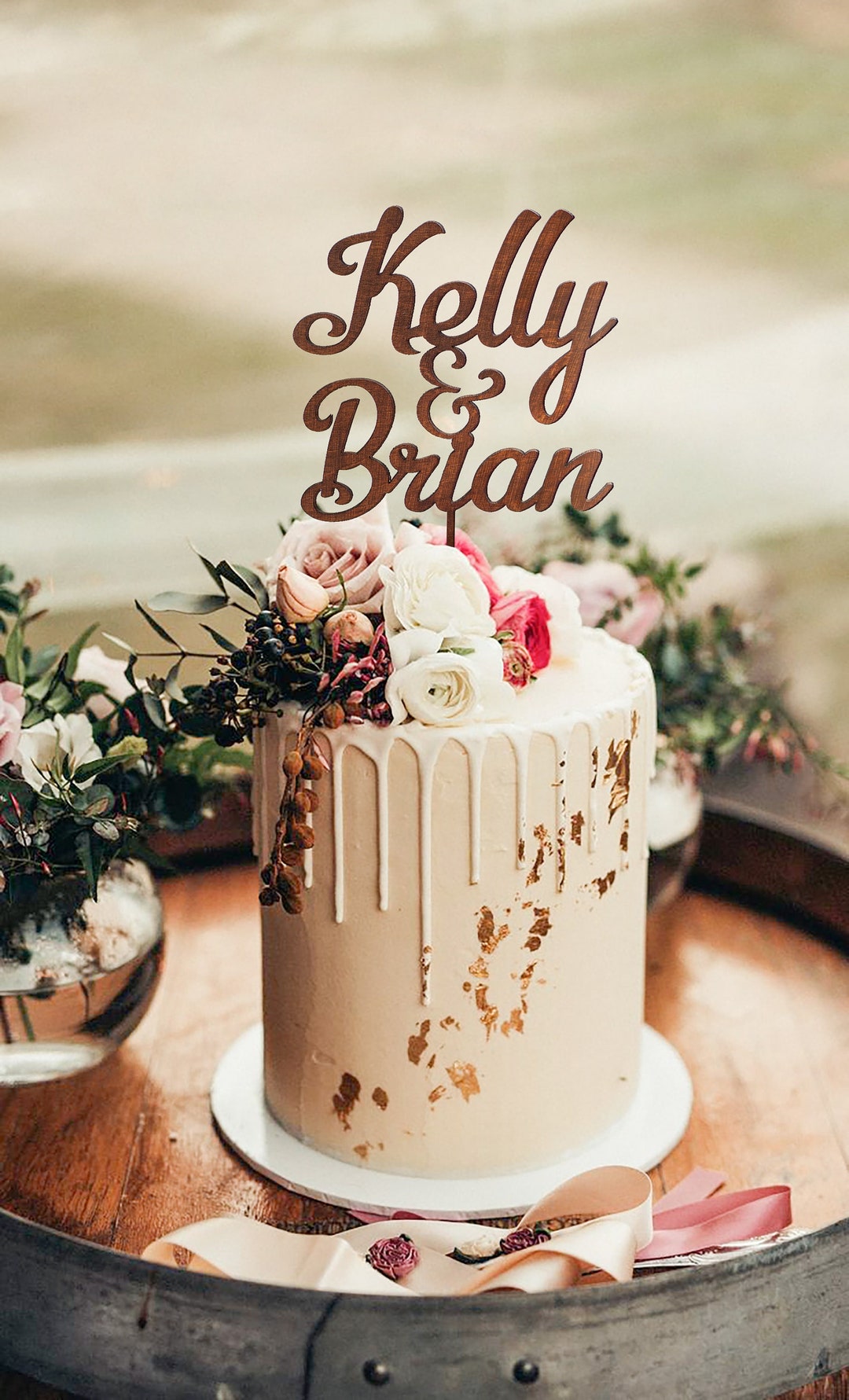 Wedding Cake Topper Custom Name, Personalized Cake Topper, Mr and Mrs ...