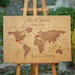 World Map Guest Book Wedding, Wooden Guest Book Sign, Map Guest Book ...