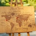 World Map Guest Book Wedding, Wooden Guest Book Sign, Map Guest Book ...