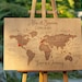 World Map Guest Book Wedding, Wooden Guest Book Sign, Map Guest Book ...