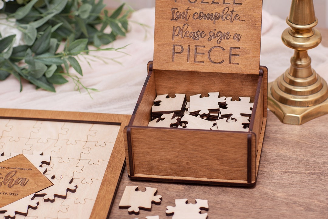 Guest Book Puzzle, Alternative Wedding Guest Book, Personalized Guest ...