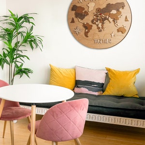 World Map Wooden Home Decor, World Map Wall Art Adventure Awaits ...