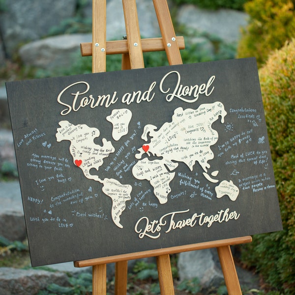 Map Guest Book - Etsy