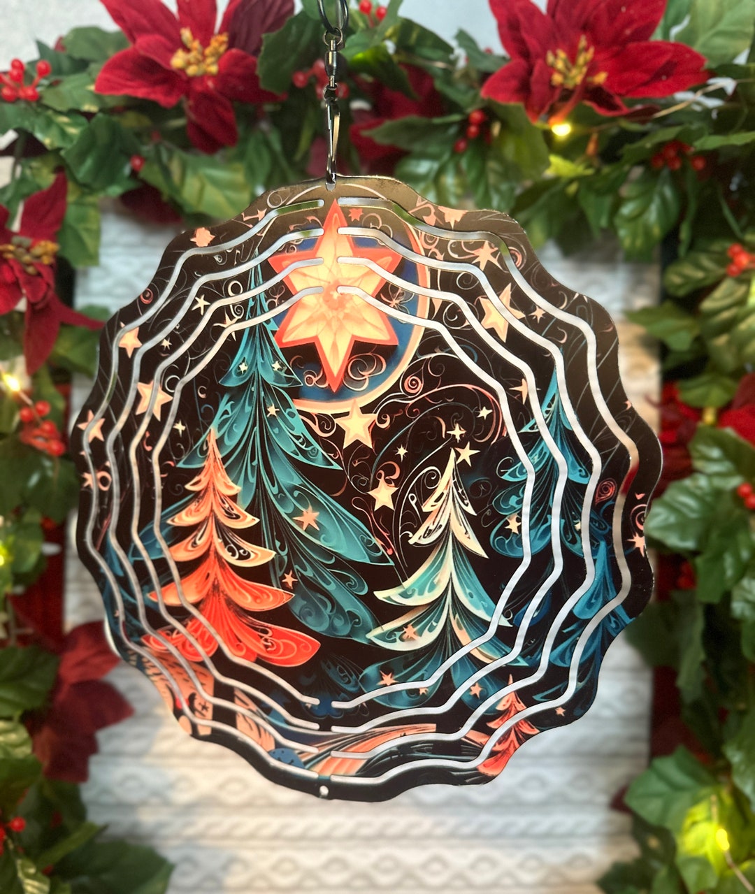 Rustic Witch 8 Inch Aluminum Wind Spinners-christmas Tree Folk Art - Etsy
