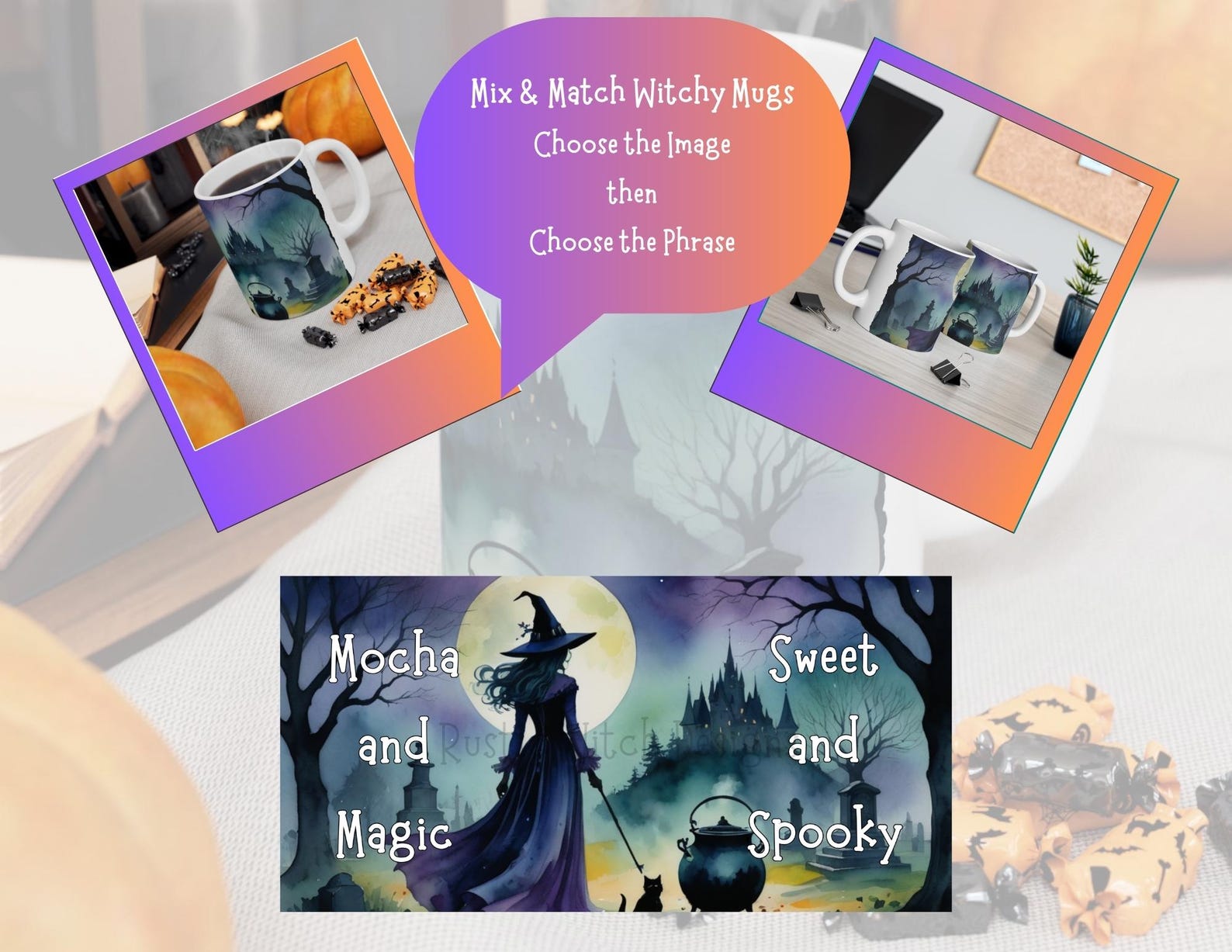 Mocha & Magic Mugs | 15 Oz | Custom Mix and Match | Choose the Image ...