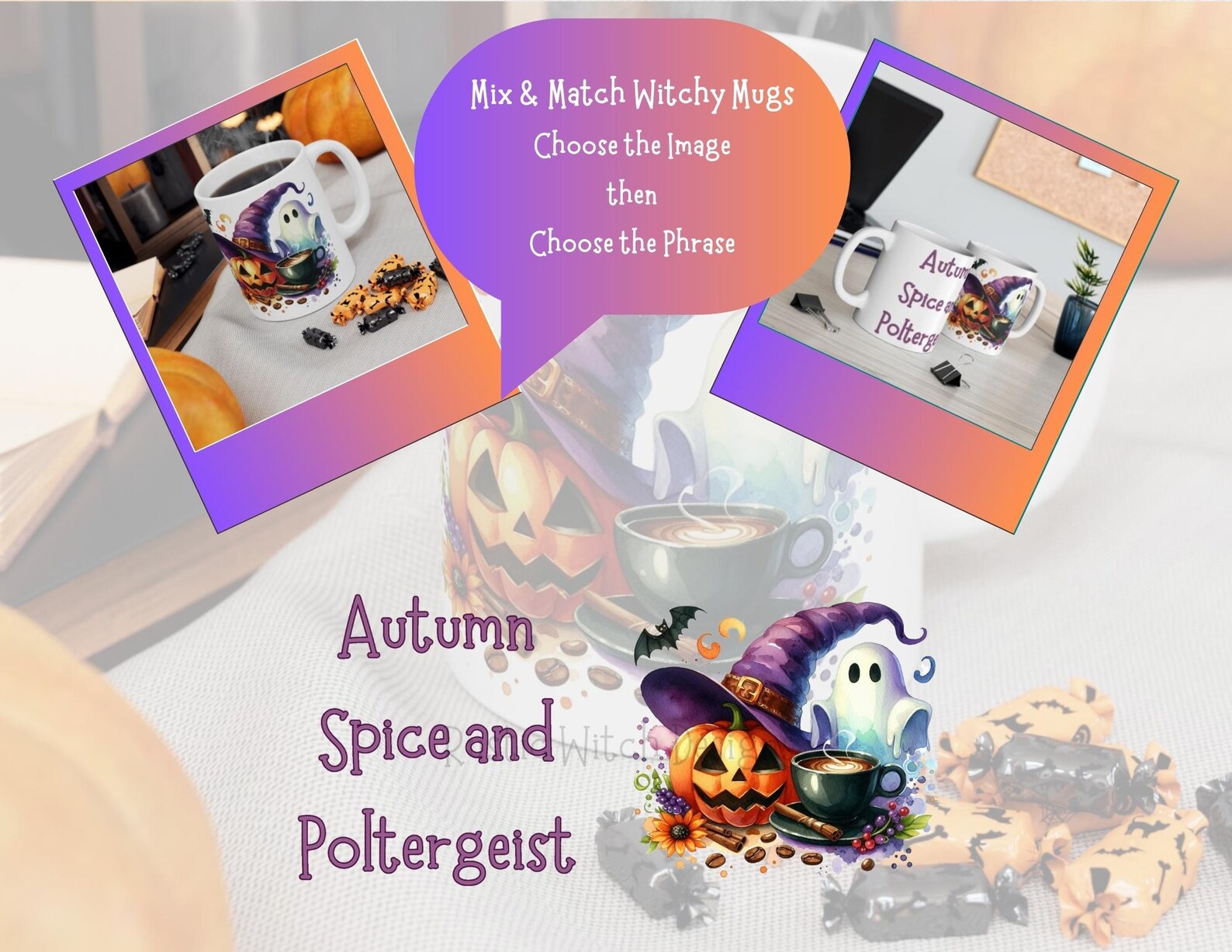 Mocha & Magic Mugs | 15 Oz | Custom Mix and Match | Choose the Image ...