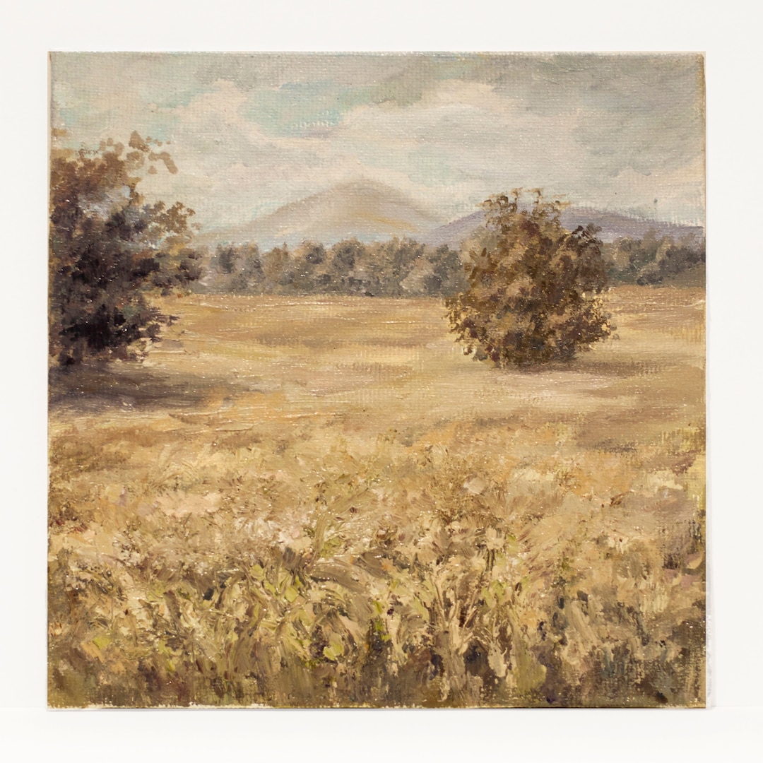 Small Oil Landscape Panoramic Painting original - Etsy