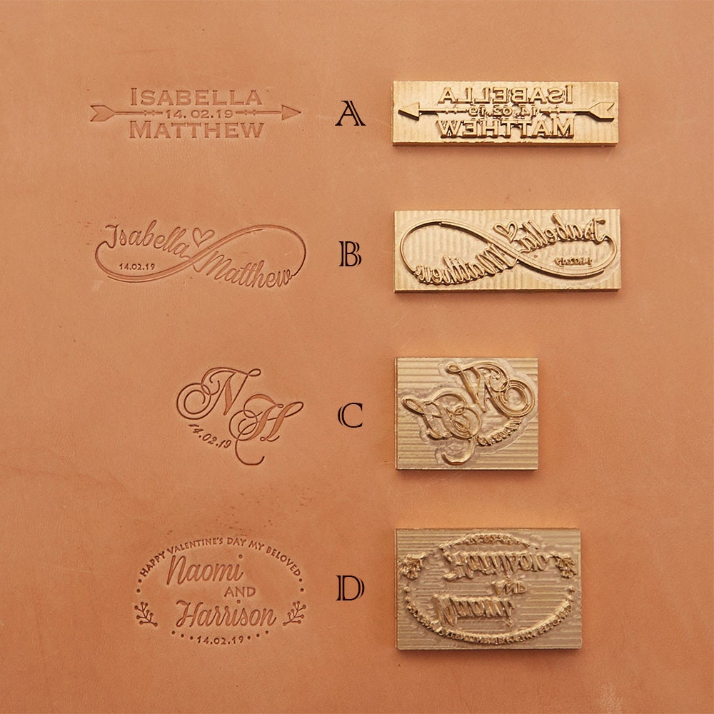 Leather X Brass Stamp Set A couple Walletsps010diy Kit | Etsy