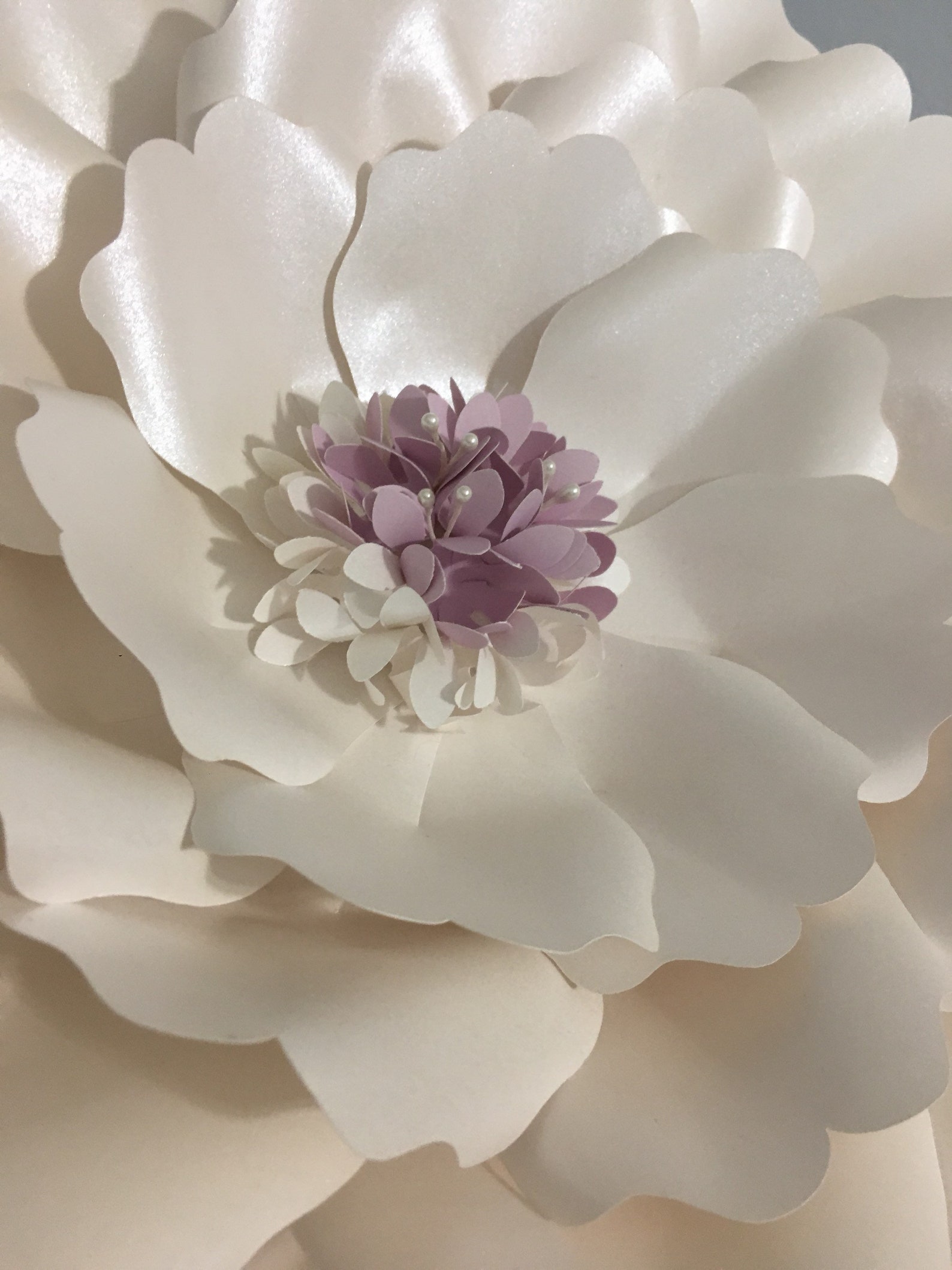 Lavender White Paper Flower Set | Etsy