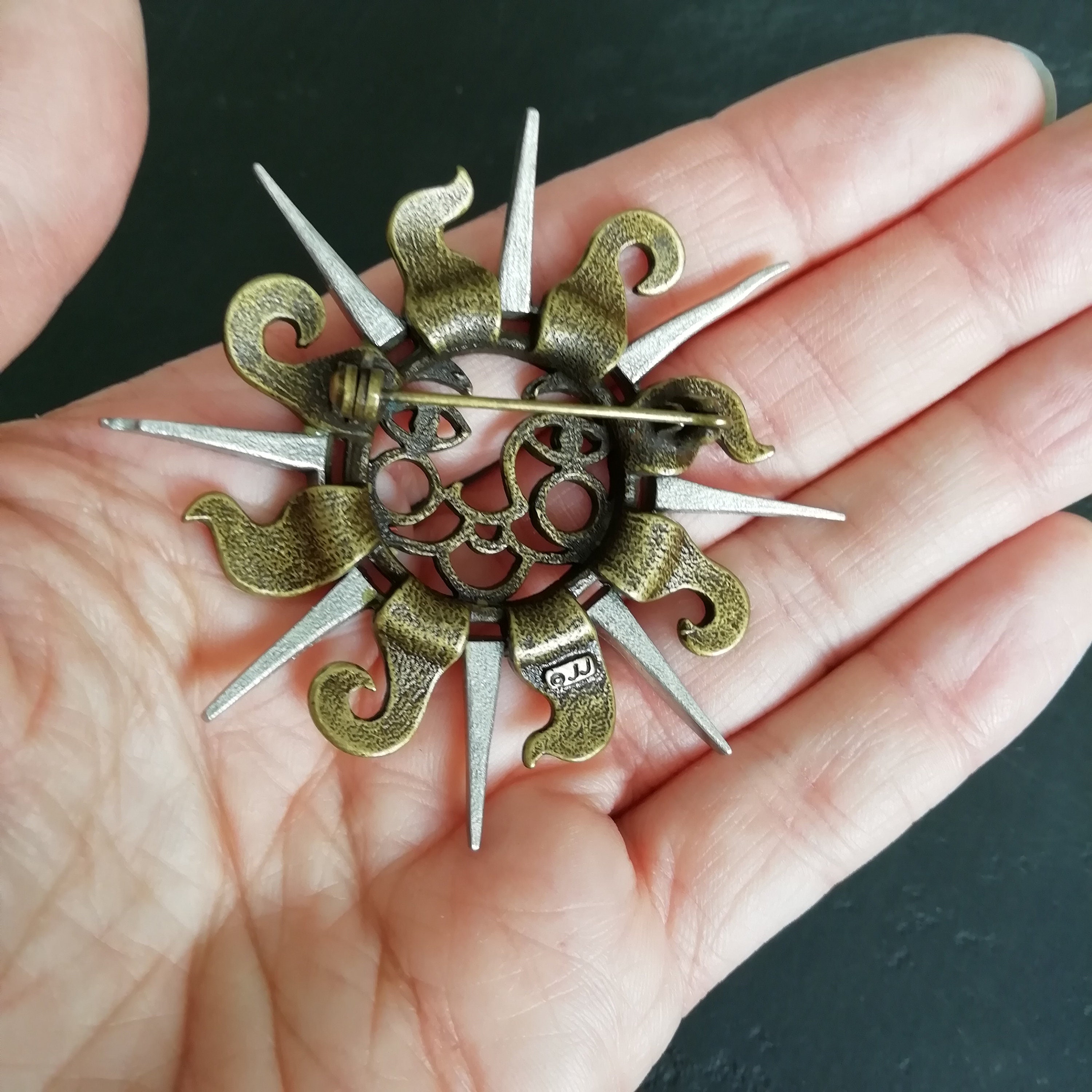 RETRO Celestial SUN Pin JJ Pewter Brooch Vintage Sun Brooch - Etsy UK