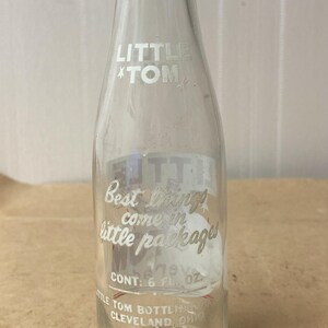 A Vintage Soda Pop Bottle - Little Tom, Cleaveland, Ohio - 6 Oz - Etsy
