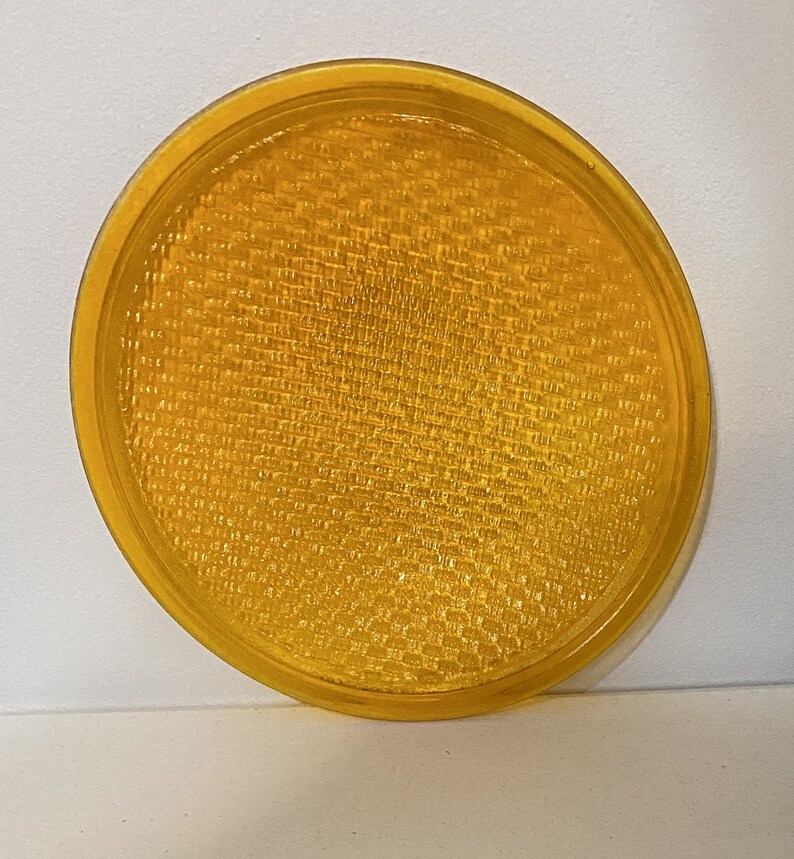 An Old & Vintage 12" Amber Traffic Light Lens - Etsy