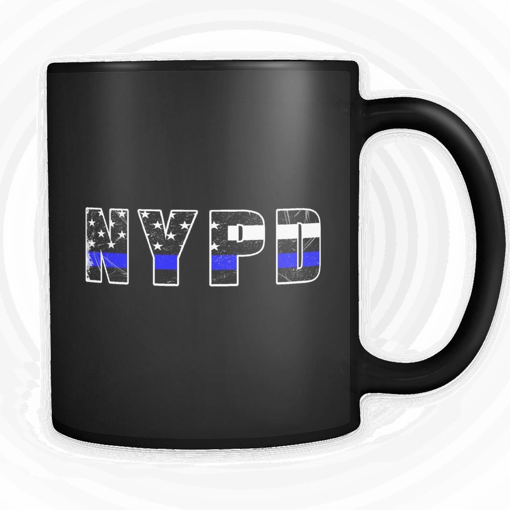 Thin Blue Line Flag | NYPD | New York City Police Department | Coffee ...