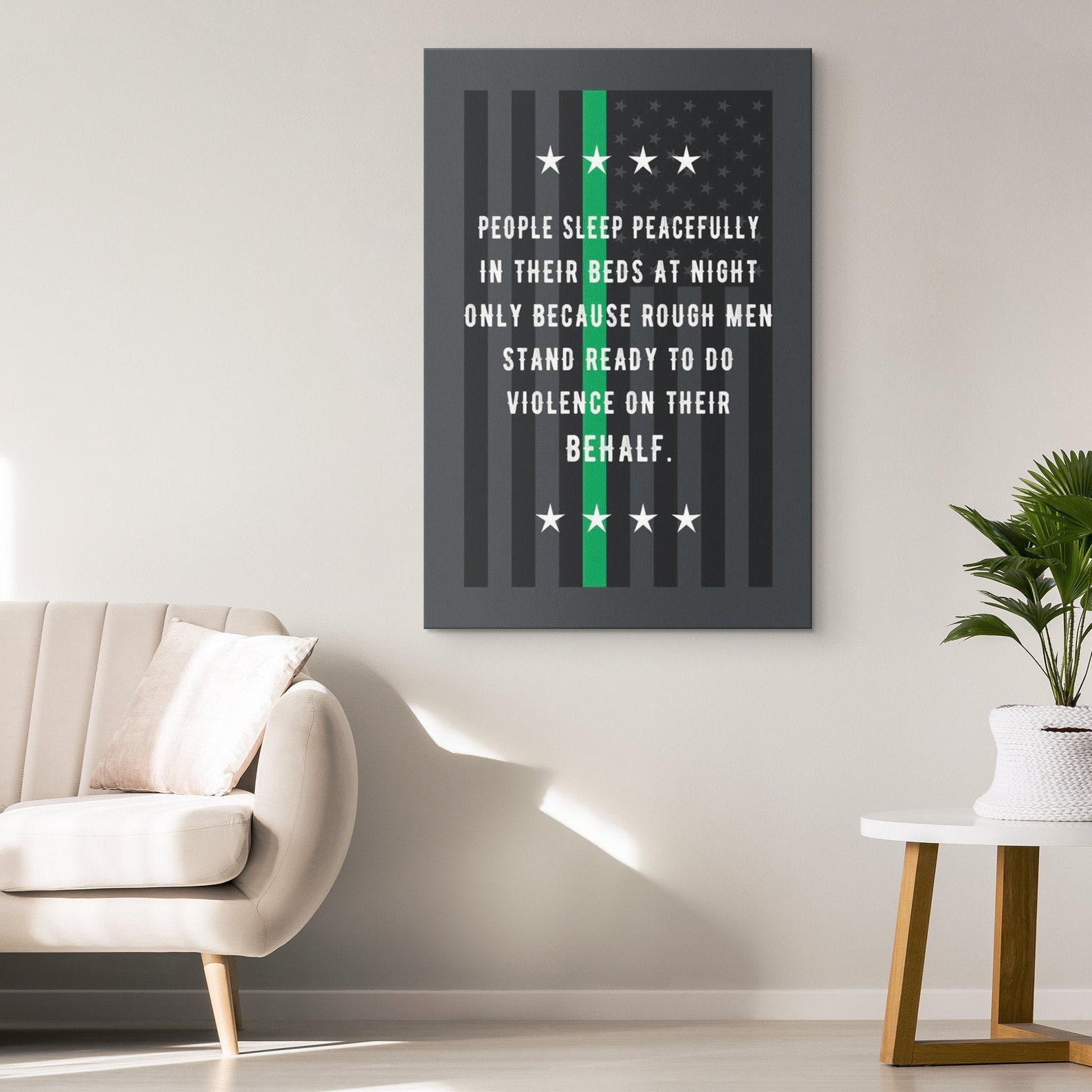 Customizable Peace Through Violence Canvas Wall Art - Etsy