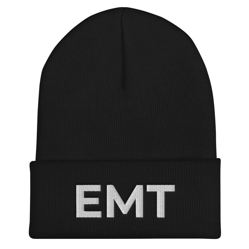 EMT Ems Cuffed Beanie Emt Clothing Firefighter Emt - Etsy