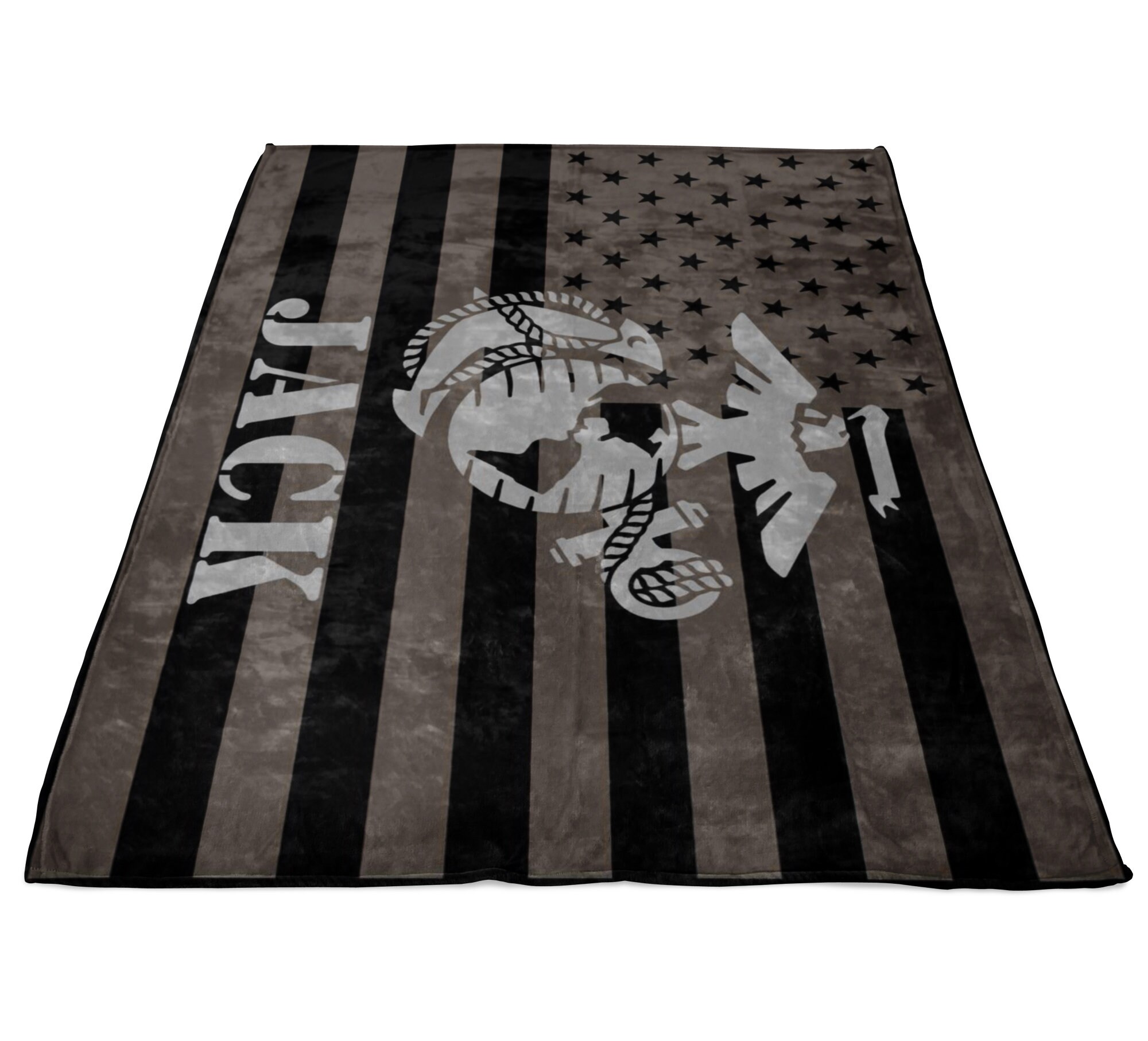 Customizable USMC Marines Fleece Blanket Military | Etsy