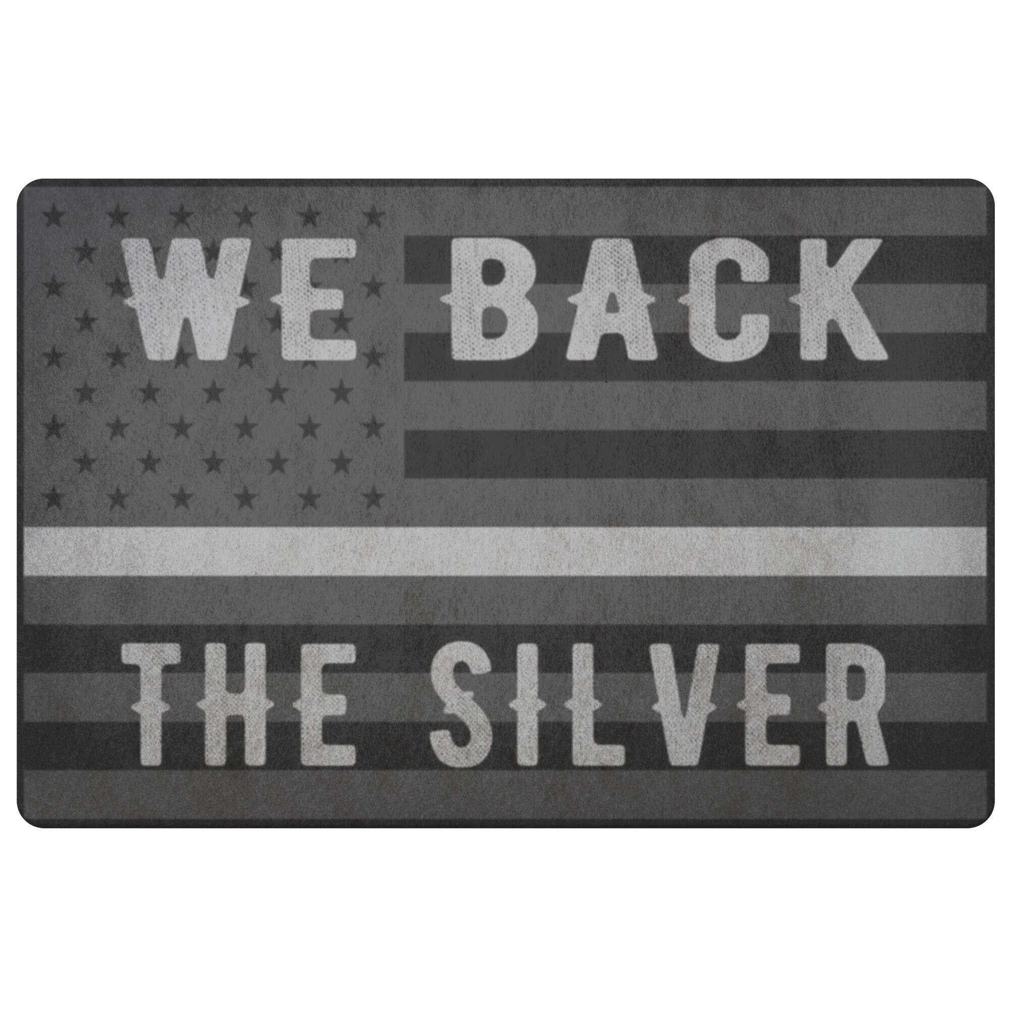We Back the Silver Thin Silver Line Thin Gray Line Thin | Etsy