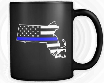 Thin Blue Line Coffee Tea Mug Police Law Enforcement | Etsy