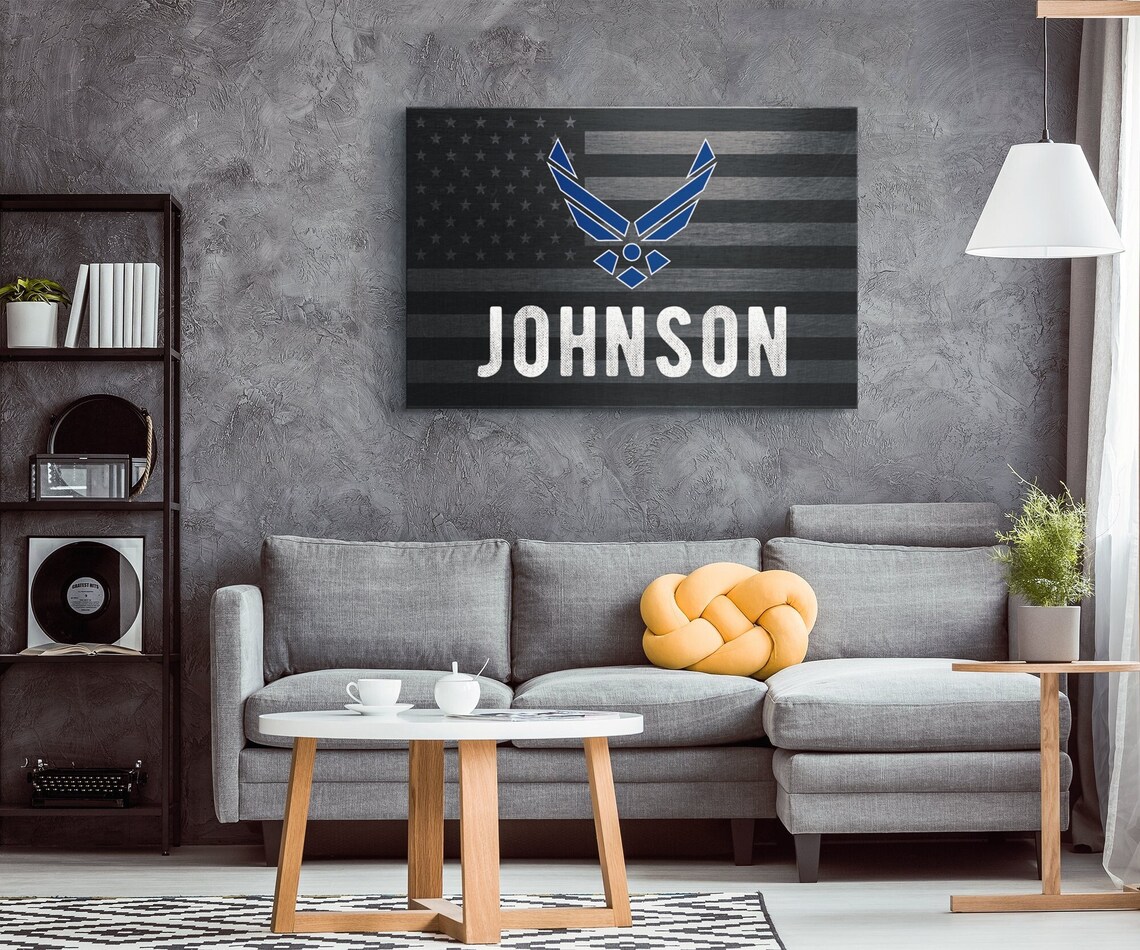 Personalized United States Air Force USAF American Flag Canvas - Etsy