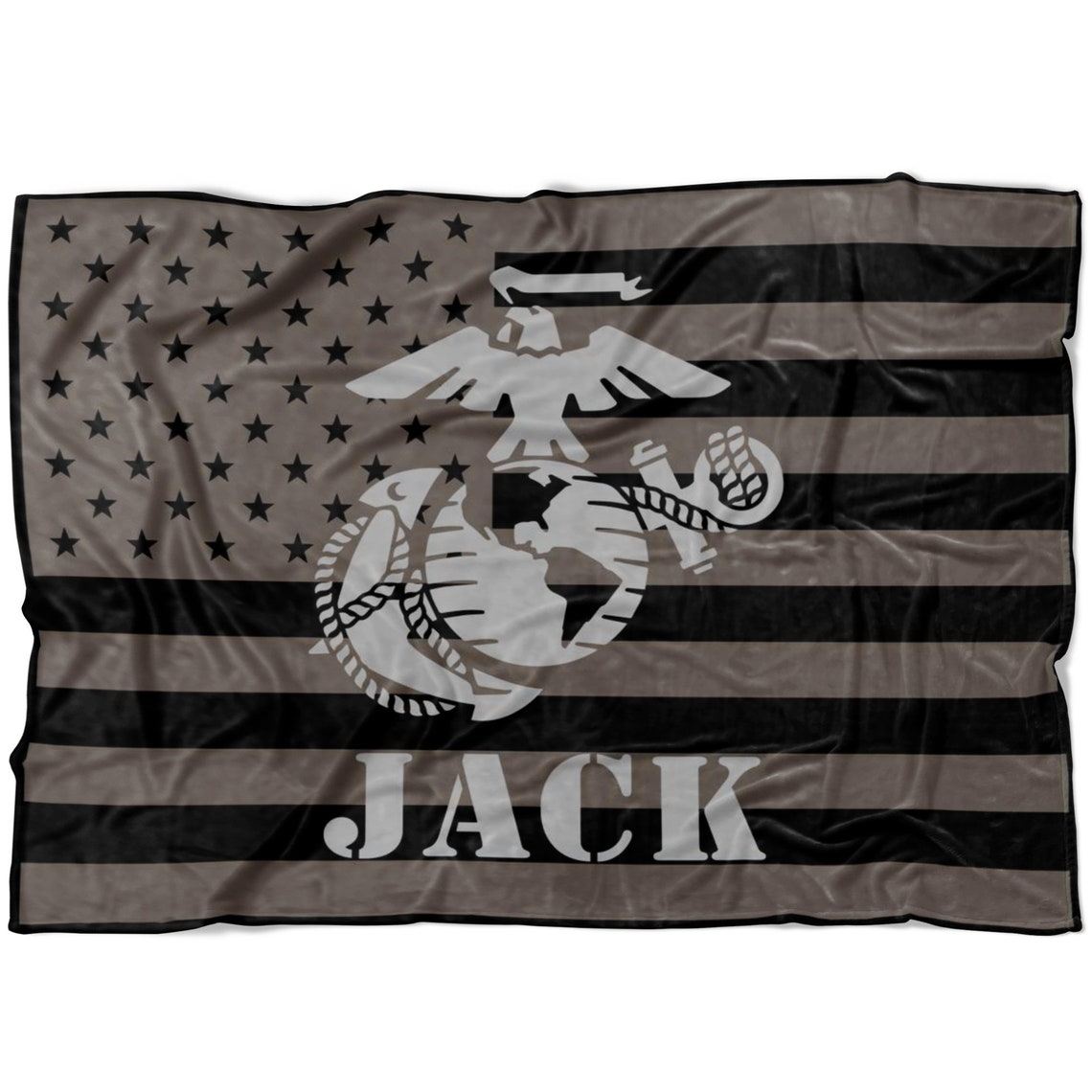 Customizable USMC Marines Fleece Blanket Military | Etsy