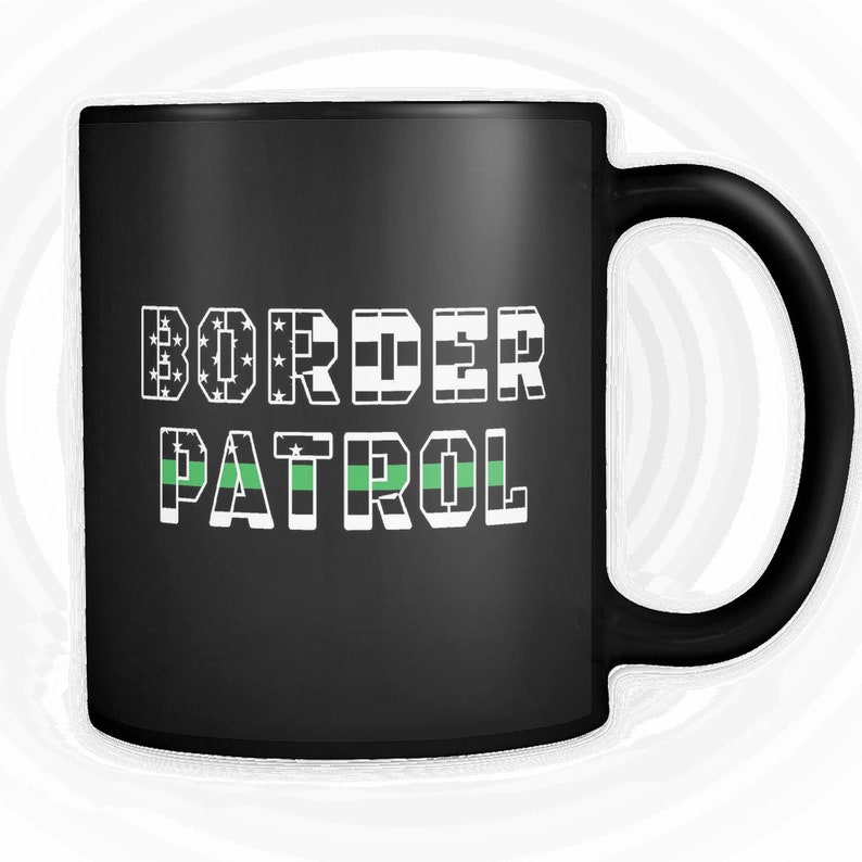 Border Patrol Thin Green Line American Flag Coffee Tea Mug - Etsy