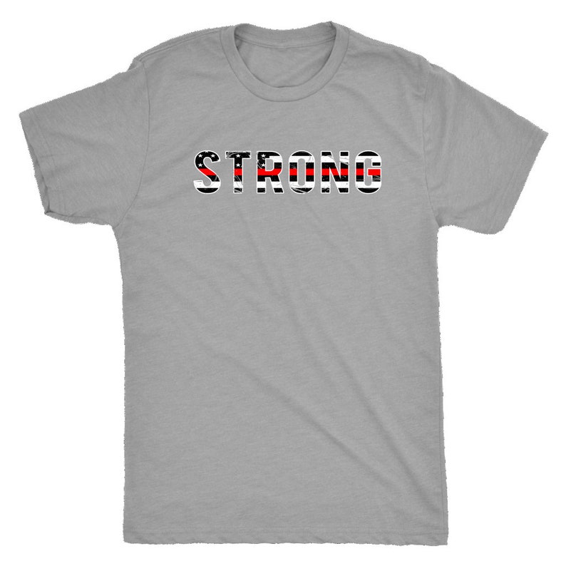 Men's Thin Red Line | Flag | Strong Distressed | Firemen | Firefighter ...
