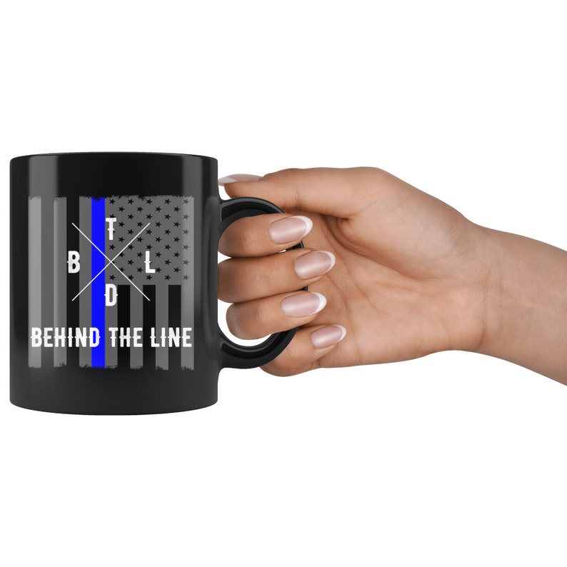 Behind the Line Designs Thin Blue Line American Flag - Etsy