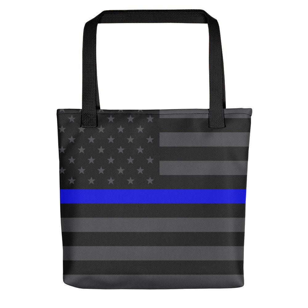 Customizable | Thin Blue Line | American Flag | Tote Bag | Police ...