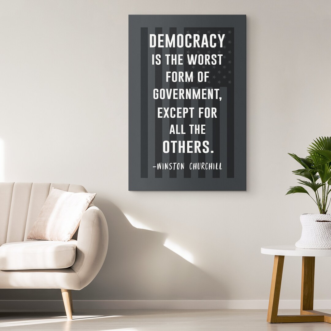 Customizable | Democracy Quote | Winston Churchill | USA | American ...