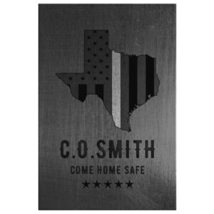 Personalized Corrections Texas Thin Grey Line American Flag Canvas ...