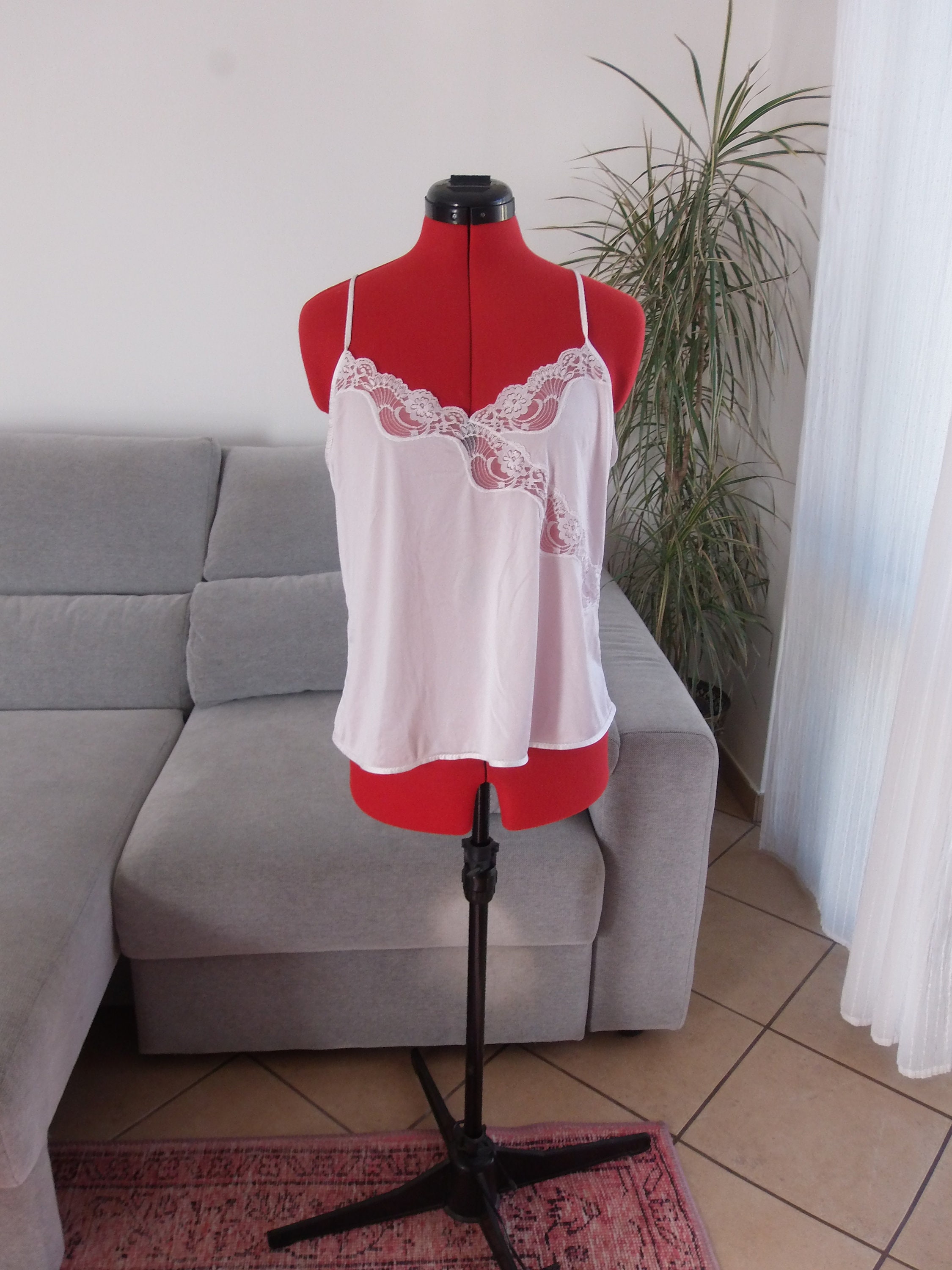 Vintage Lingerie Lace Top / 90's Slip Satin Lace Top - Etsy