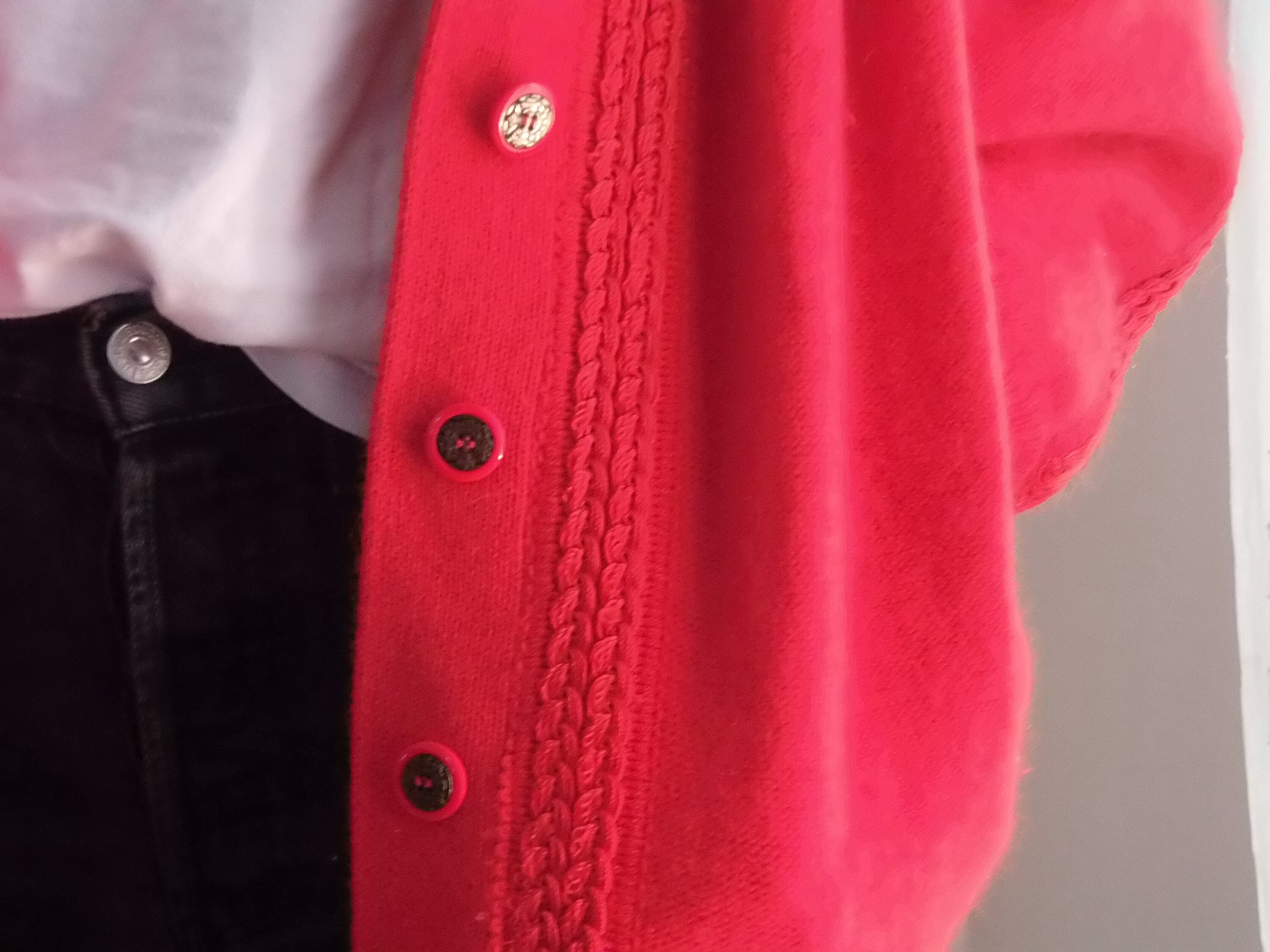 Vintage Angora and Lambswool Red Bomber Cardigan / 80's Angora Bright ...