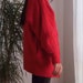 Vintage Angora and Lambswool Red Bomber Cardigan / 80's Angora Bright ...