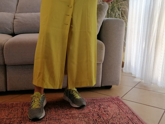 Vintage Alain Manoukian lime green maxi dress / 90'a … - Gem